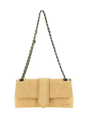 Jacquemus Le Bambino Chaîne Raffia Shoulder Bag - Beige