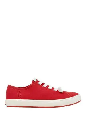 Camper Peu Rambla Ii Recycled Cotton Slip-on Sneakers With Elastic Laces - Red