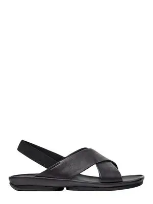 Camper Camper Right Isla Leather Slingback Sandals Black