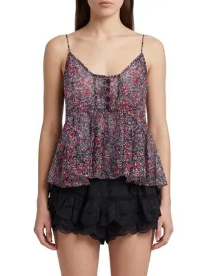 Isabel Marant Étoile Floral Print Camisole Top - Red
