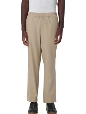 AMI Paris Virgin Wool Slim Fit Trousers - Beige