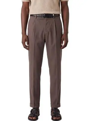 MYTHS Tailored Pleated Trousers - Dark