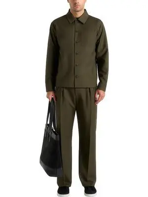Manière De Voir Valentin Classic Long Sleeve Shirt - Olive
