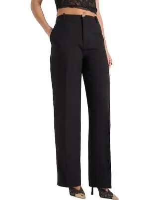 Manière De Voir Doria Tailored Trousers With Waistband Detail - Black