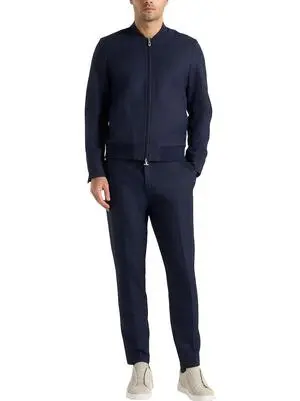 Manière De Voir Tailored Bomber Jacket - Navy