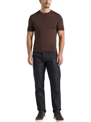 Manière De Voir Ellis Luxe Knitted T-shirt - Brown