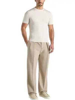 Manière De Voir Ellis Luxe Knitted T-shirt - Cream