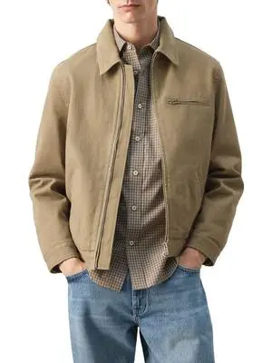 Mango Cotton Corduroy Jacket - Beige