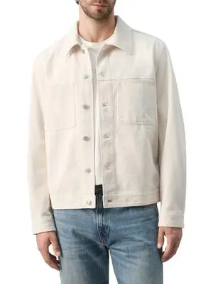 Mango Cotton Denim Jacket Ecru