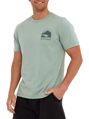 THREADS 4 THOUGHT Soft Wash Mountain Range Graphic T-shirt - Wasabi