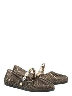 ANCIENT GREEK SANDALS Iro Shells Jelly Flat - Black