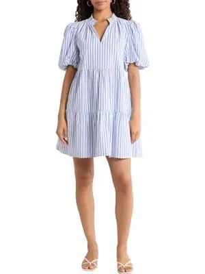 SUGARLIPS Audry Stripe Jacey Babydoll Minidress