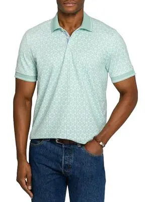CON.STRUCT Slim Fit Tennis Ball Polo Short Sleeve Shirt - Jade
