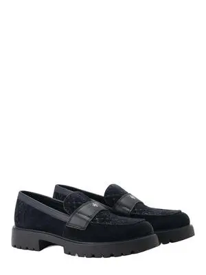 Tory Burch T Monogram Lug Sole Loafer Navy/navy/navy