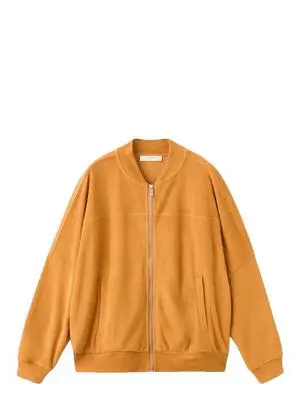 Mango Cotton-blend Terry Bomber Jacket - Orange