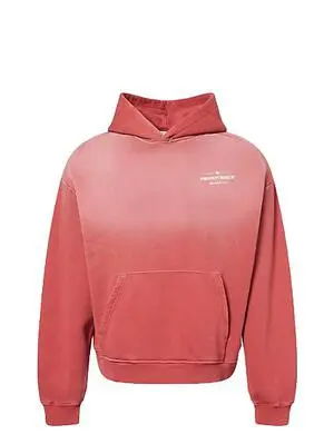 THE COUTURE CLUB Spray-wash Logo-print Cotton Hoody - Red