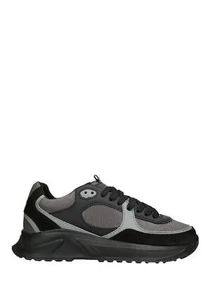 CLEENS Onesixty Runner Suede And Mesh Trainers - Grey/dark