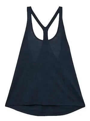 REISS Lidie Racer-back Linen Vest - Navy