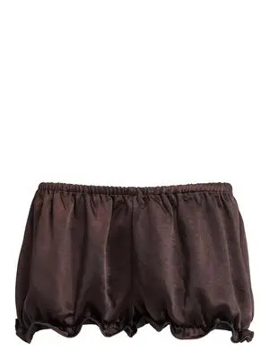 SKIMS Satin Bloomer Shorts - Brown