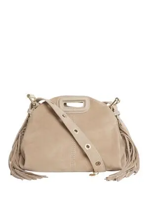 Maje Mini Suede Shoulder Bag - Brown