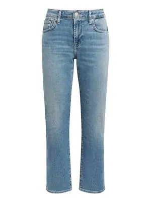 7 For All Mankind Calie Mid-rise Straight Jeans - Blue