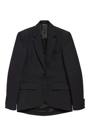 Balenciaga Wool And Silk Cocoon Blazer - Black