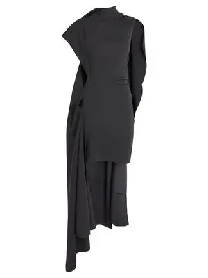 Loewe High-neck Draped Mini Dress - Black