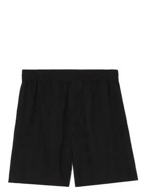 Burberry Check Cotton Voile Shorts - Black
