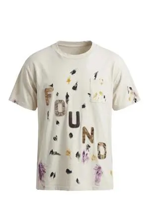 FOUND Tapestry Logo Paint Tee Shirt - White