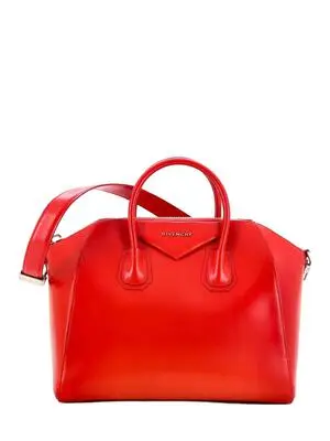 Givenchy Antigona Leather Medium Satchel - Red