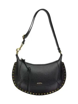 Isabel Marant Étoile Oskan Moon Stud-embellished Shoulder Bag - Black