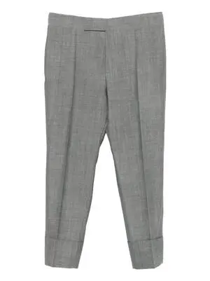 SAPIO Pressed-crease Turn-up Trousers - Grey