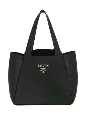 Prada Logo-plaque Tote Bag - Black