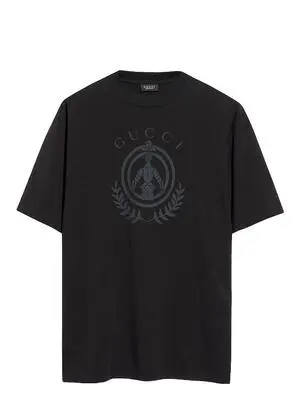 Gucci Cotton Jersey T-shirt With Print - Black