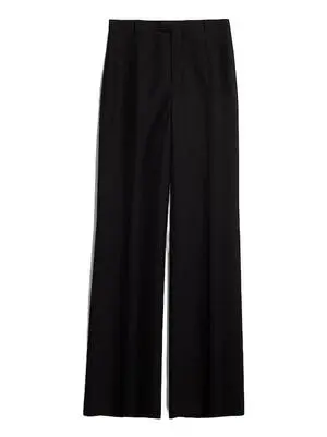 Gucci Linen Blend Regular Fit Pants - Black