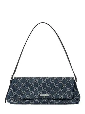 Gucci Madison Medium Shoulder Bag In Fabric - Blue