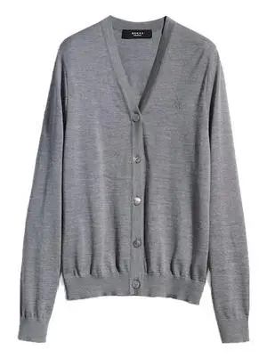 Gucci Fine Wool Cardigan With Embroidery - Black