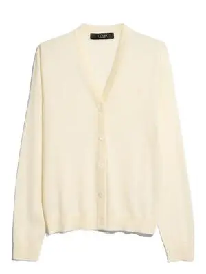 Gucci Fine Wool Cardigan With Embroidery - White