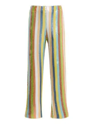 La Veste Exclusive La Isla Sequin Pants - Stripe