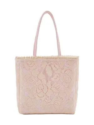 MARLIES GRACE La Isla Leah Small Lace Tote Bag - Pink