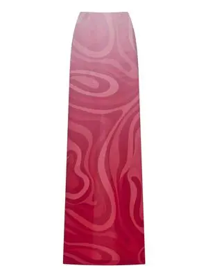 Emilio Pucci Printed Maxi Skirt - Pink