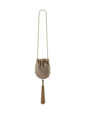 Le Sundial La Isla Étoile Tasseled Pouch - Gold