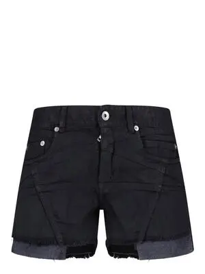 Rick Owens Lana Cutoff Denim Shorts - Black