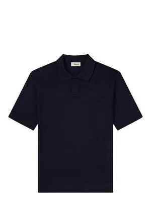 Altea Pierre Honeycomb-knit Cotton-piqué Polo Shirt - Blue