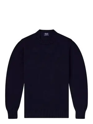 William Lockie Cotton Crewneck Sweater - Blue