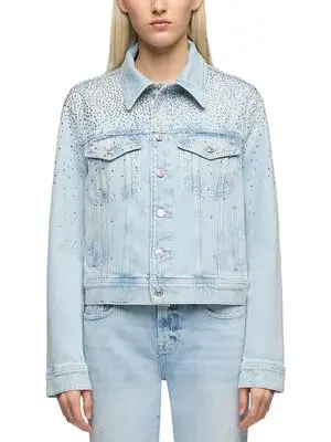 7 For All Mankind Adi Denim Trucker Jacket - Luminous Blue