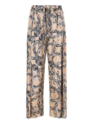 Loewe Printed Silk Pants - Neutrals