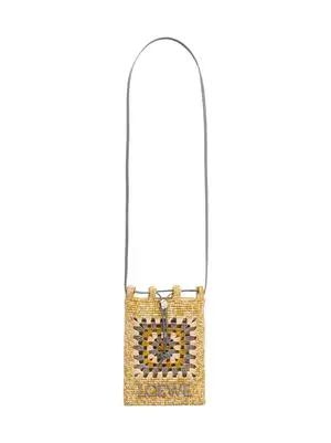 Loewe Crocheted Raffia Bucket Bag - Neutrals