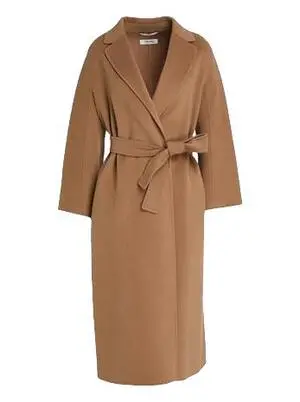 Max Mara Belted Virgin Wool Coat - Beige