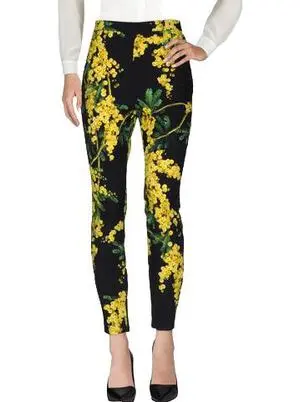 Dolce & Gabbana Floral Print Slim-fit Pants - Black
